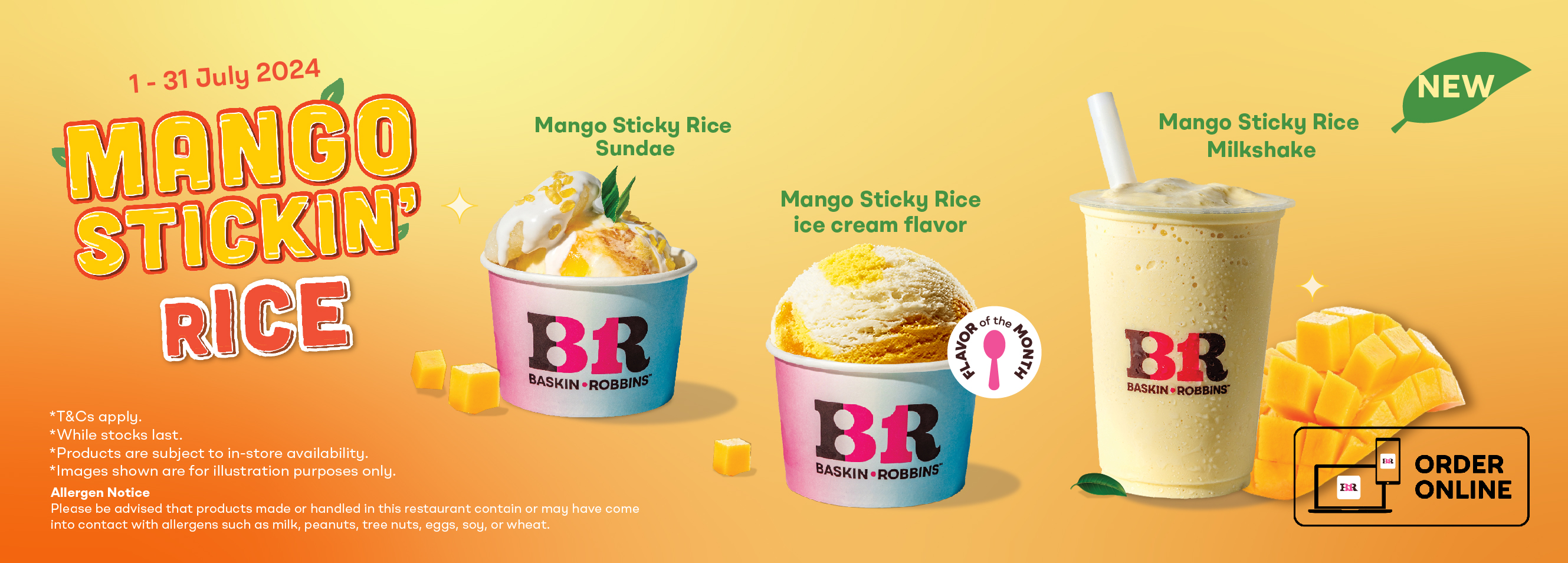 Mango Stickin' Rice Series | Baskin Robbins