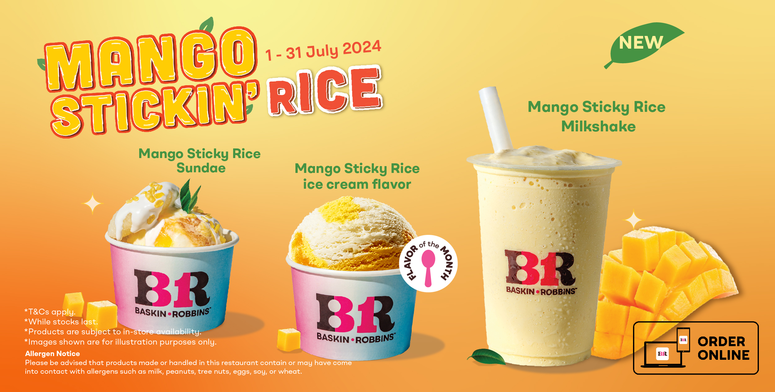 Mango Stickin' Rice Series | Baskin Robbins